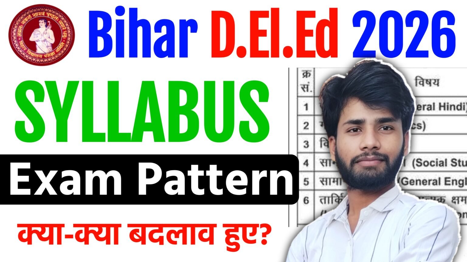 Bihar DElEd Syllabus 2026 PDF Download: बदल गया Syllabus & Exam Pattern ...
